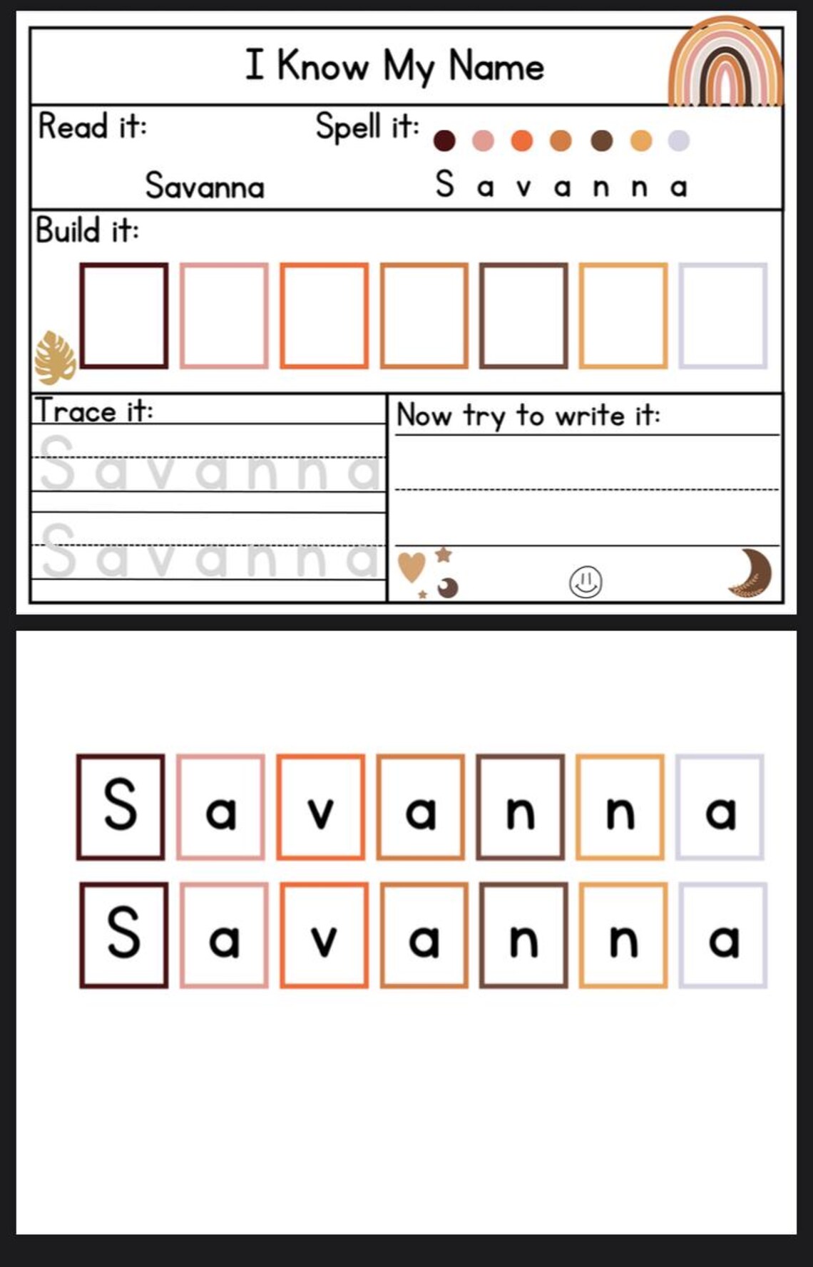 Dry Erase Name Mat, Learn to Spell |write Name Preschool + Kindergarten ...