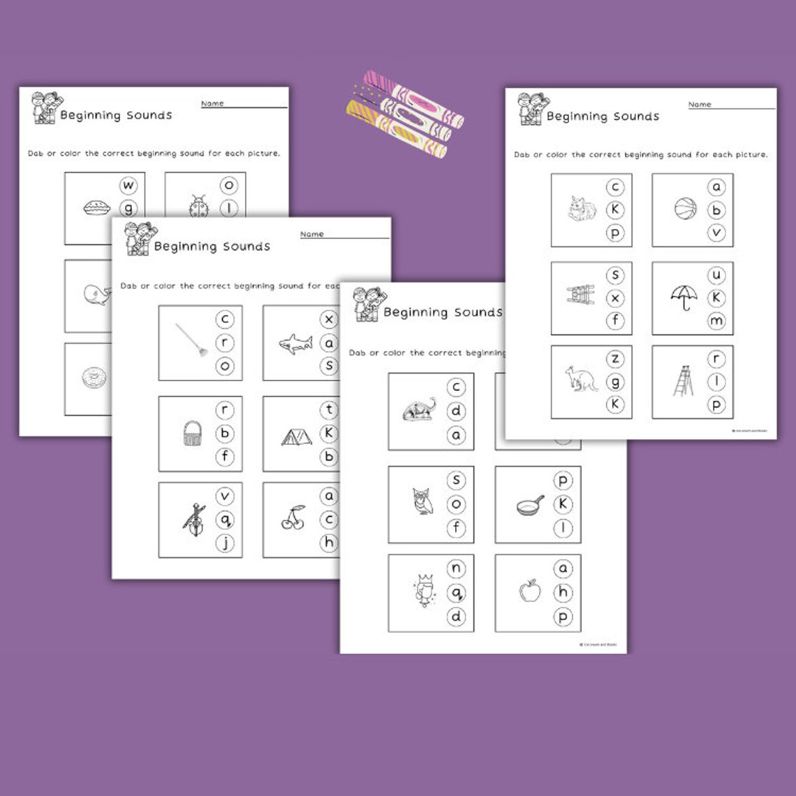 Beginning Sounds Worksheets, Alphabet, 1st, Kindergarten Worksheets ...