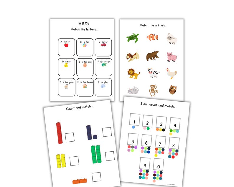 Toddler Preschool Learning Binder Beginners busy Book Velcro Activities ...