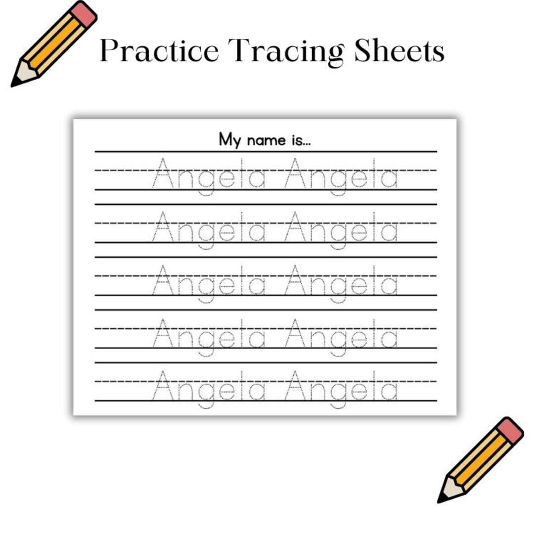 Custom Name Tracing Mat: Abcs, Shapes, Numbers - Learning Activity - Etsy