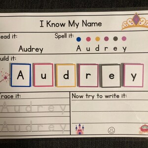 Dry Erase Name Mat, Learn to Spell |write Name Preschool + Kindergarten ...