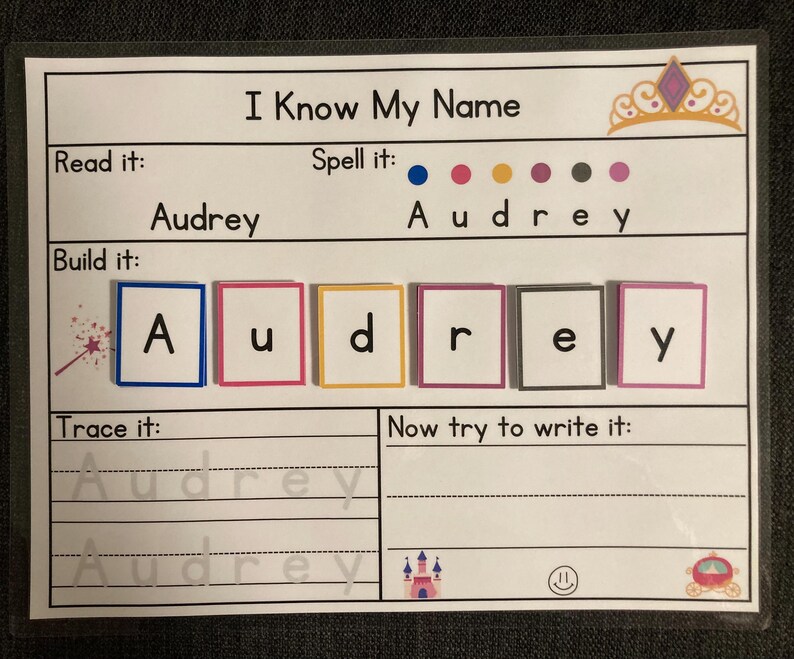 Dry Erase Name Mat, Learn to Spell |write Name Preschool + Kindergarten ...