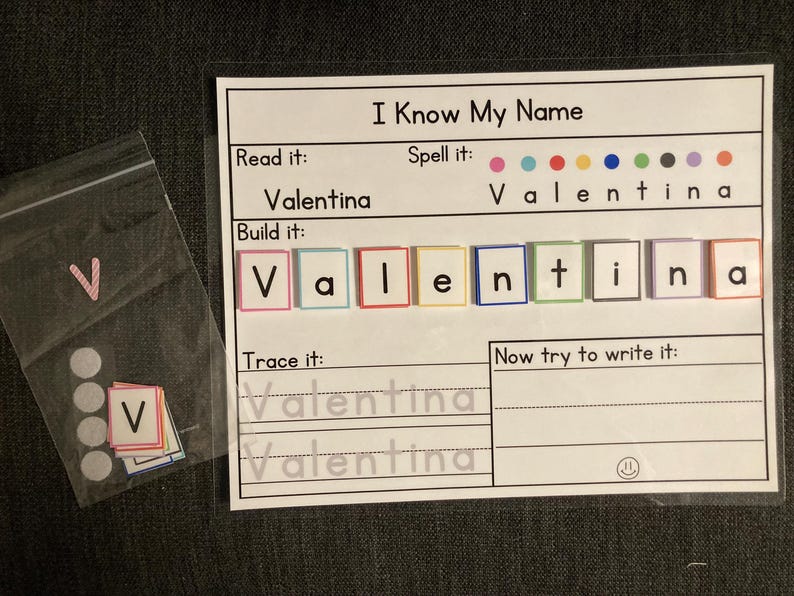 Personalized Name Tracing Mat: Montessori Learning, Dry Erase - Etsy