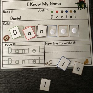 Dry Erase Name Mat, Learn to Spell |write Name Preschool + Kindergarten ...