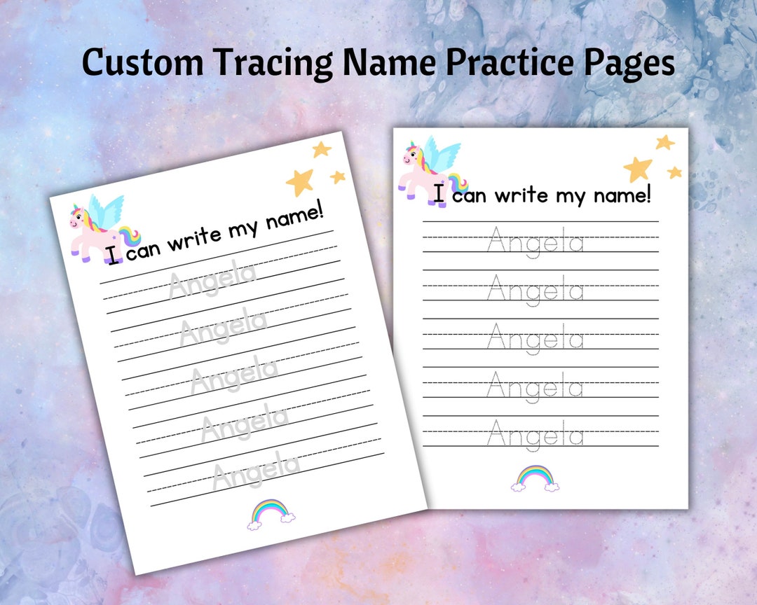 Custom Name Tracing Sheet |handwriting Practice| I Can Write My Name ...