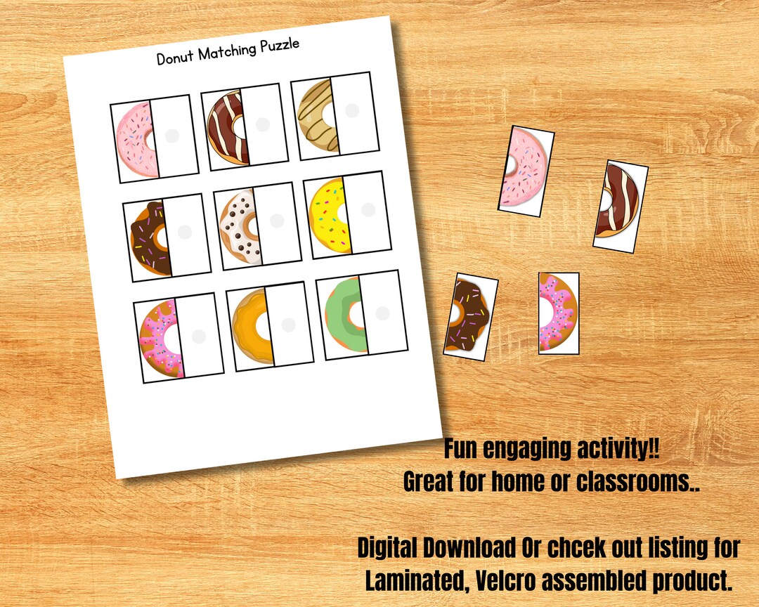 5 Laminated Matching Puzzles| Hand Eye Coordination| Fine Motor ...