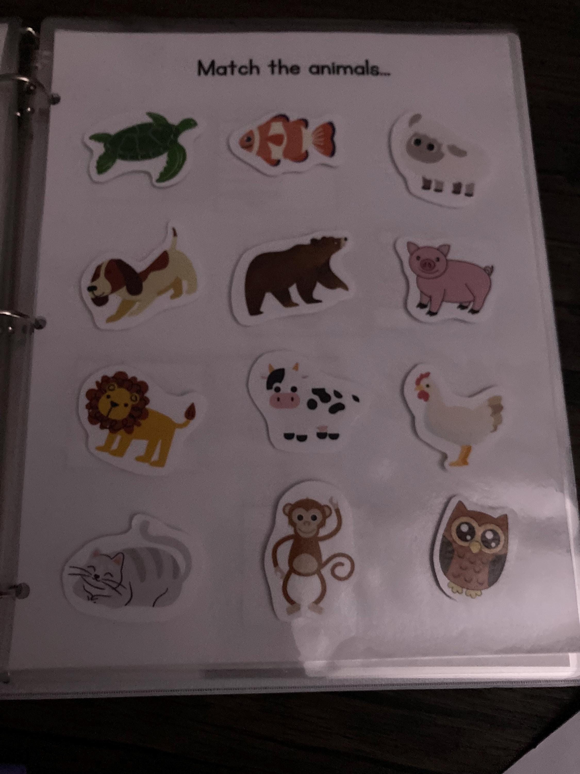 Toddler Preschool Learning Binder Beginners busy Book Velcro Activities ...