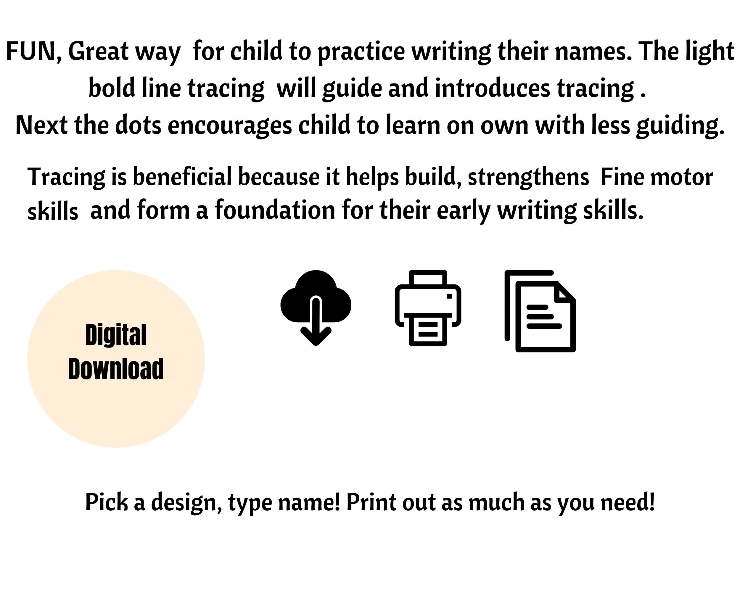 Custom Name Tracing Sheet handwriting Practice I Can Write My Name ...