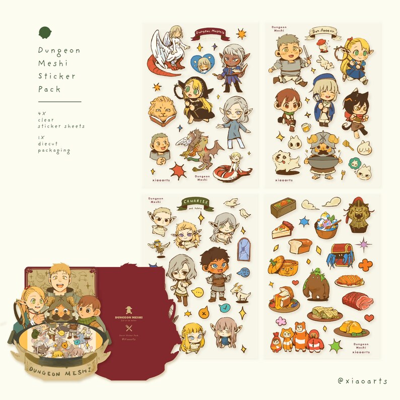 DUNGEON MESHI | Decor Sticker Pack - Etsy