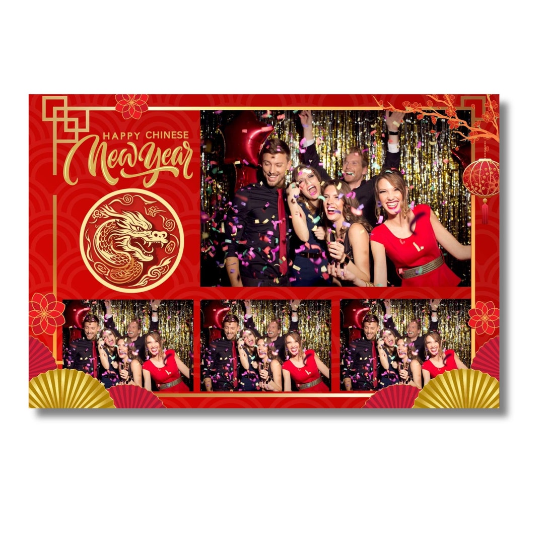 Happy Chinese New Year 2024 Dragon Photobooth Template, Instant ...