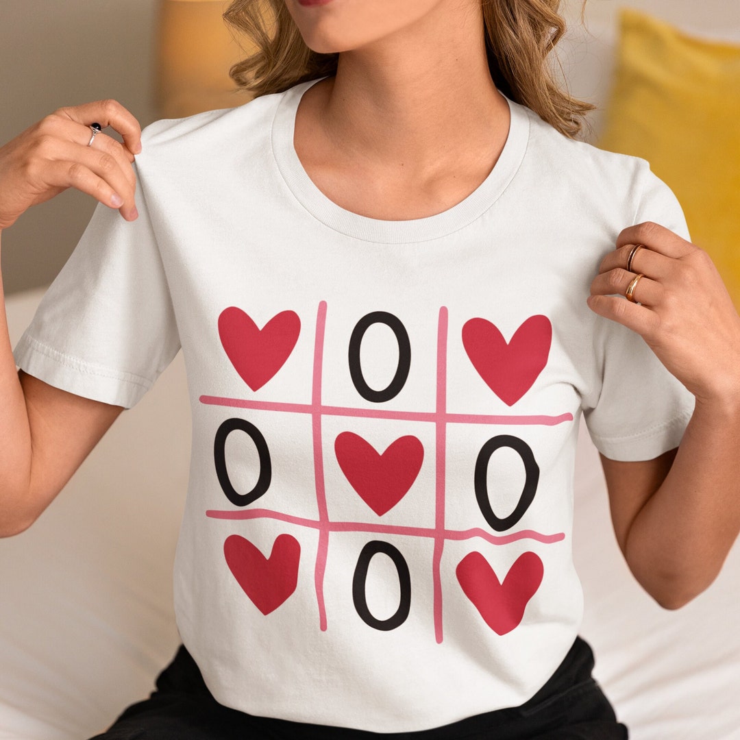 Tic Tac Toe T-shirt, Valentines Day T-shirt - Etsy