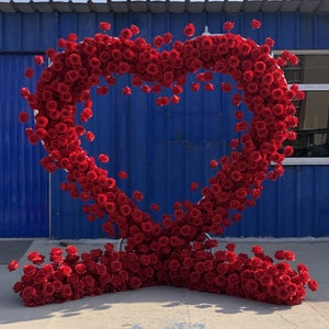 6.5ft 5D Red Rose Heart Arch: Wedding Proposal Decor - Etsy
