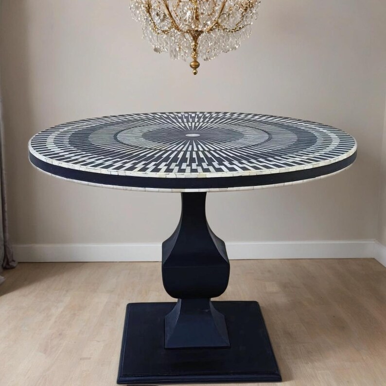 Unique Handmade Bone Inlay Table – Modern Design Dining Room Furniture ...