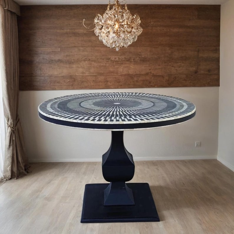 Unique Handmade Bone Inlay Table – Modern Design Dining Room Furniture ...