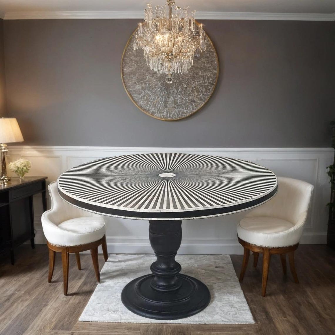 Handmade Bone Inlay Dining Table: Modern Boho Indian Furniture - Etsy