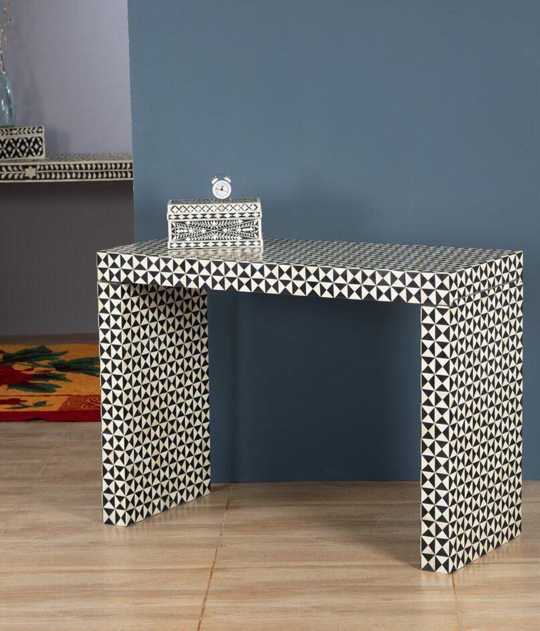Handmade Modern Bone Inlay Console Table, Luxury Entryway Hallway Table ...