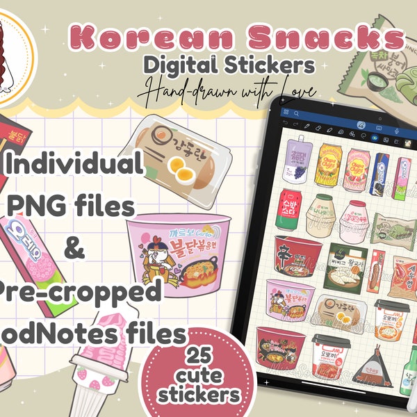 Cute Korean Food Stickers - Etsy