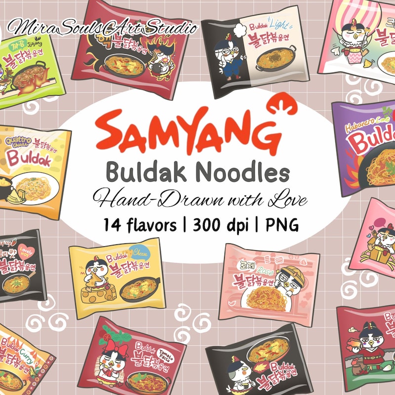 Buldak Noodles Art - Etsy