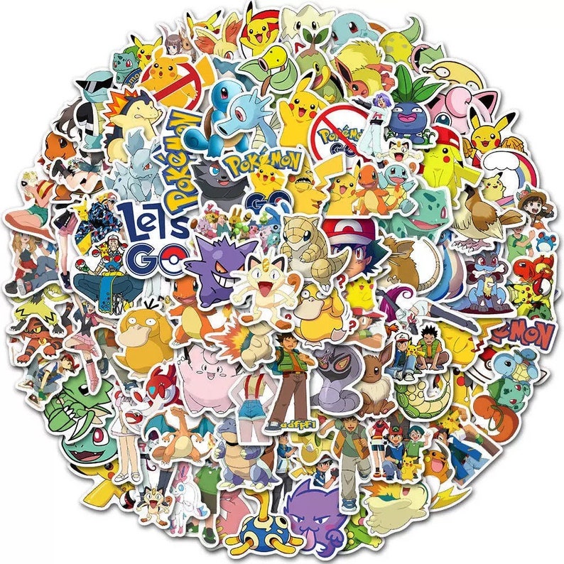 Pokemon stickers - Etsy