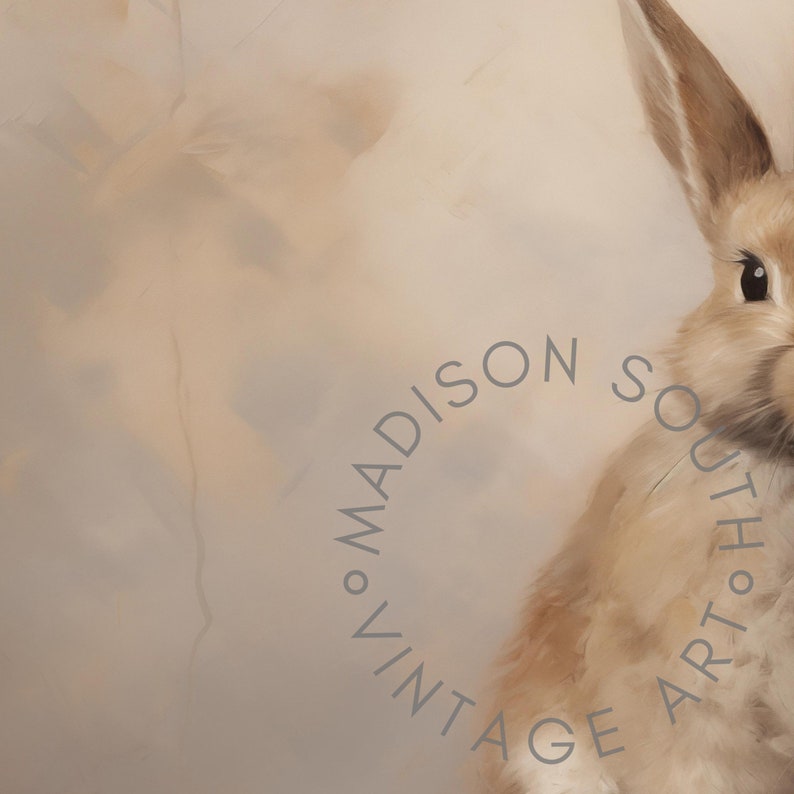 Art Print Digital Download | Neutral Easter Art | Digital Bunny ...