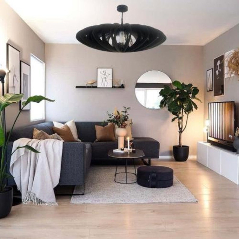 Black MDF Laser Cut Pendant Light Fitting - Etsy