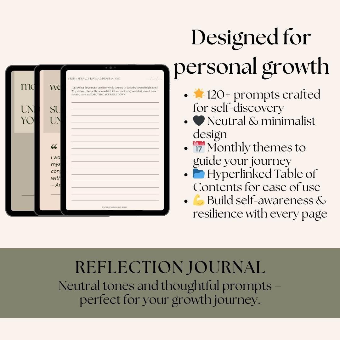 Transformative Daily Digital Journal | 120+ Growth Prompts | Guided ...