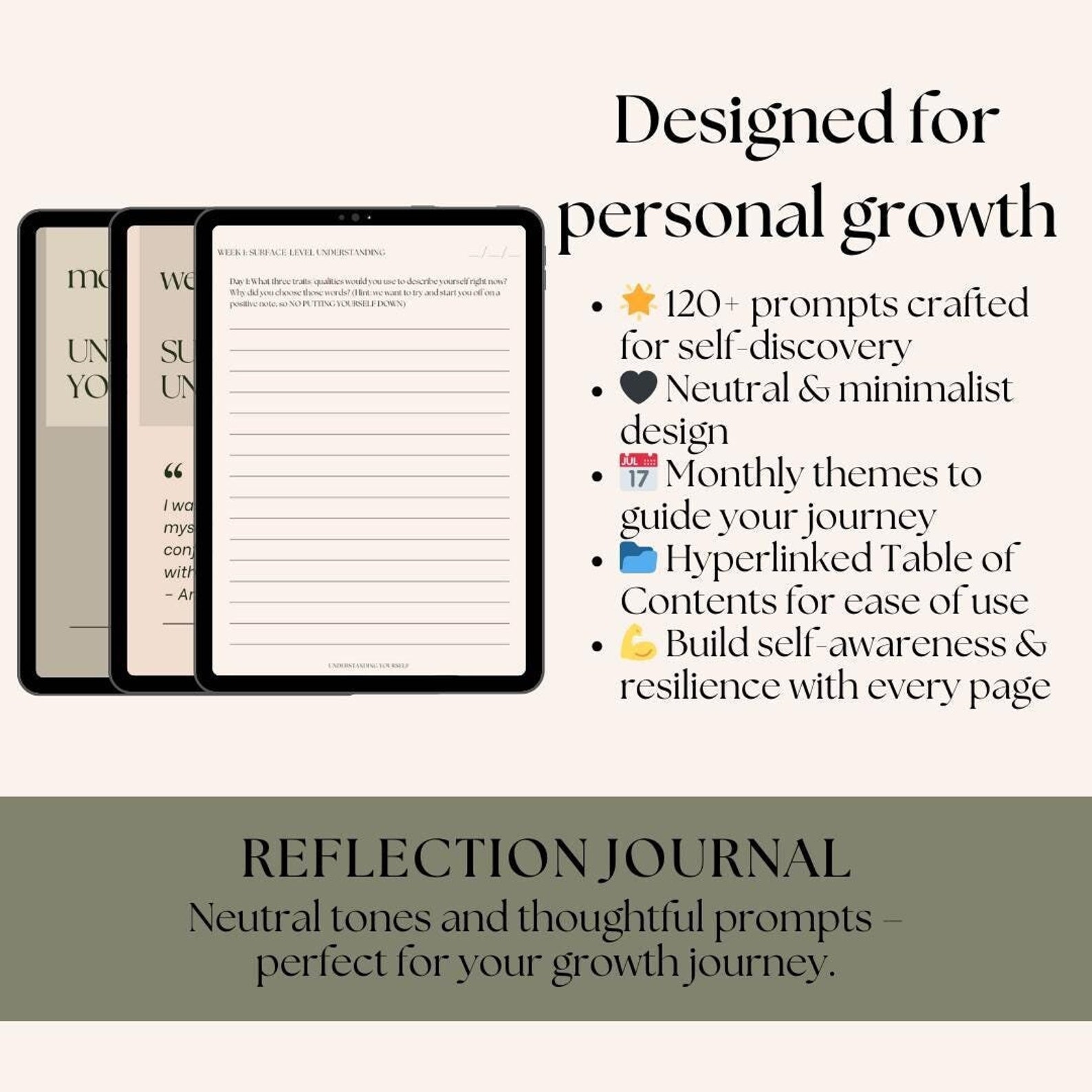 Transformative Daily Digital Journal | 120+ Growth Prompts | Guided ...