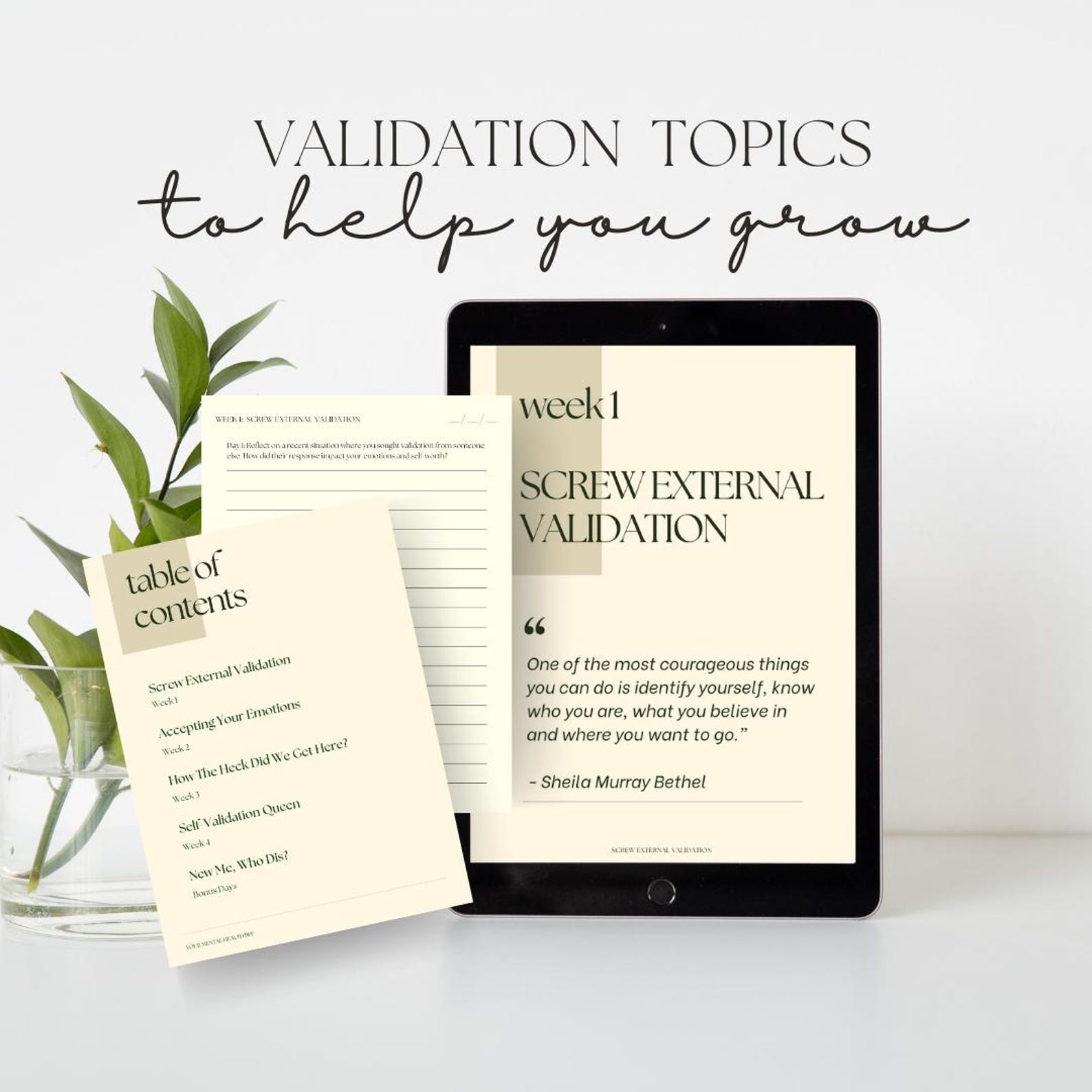Digital Journal | Daily Prompts | Self-love Workbook | Validation Guide ...