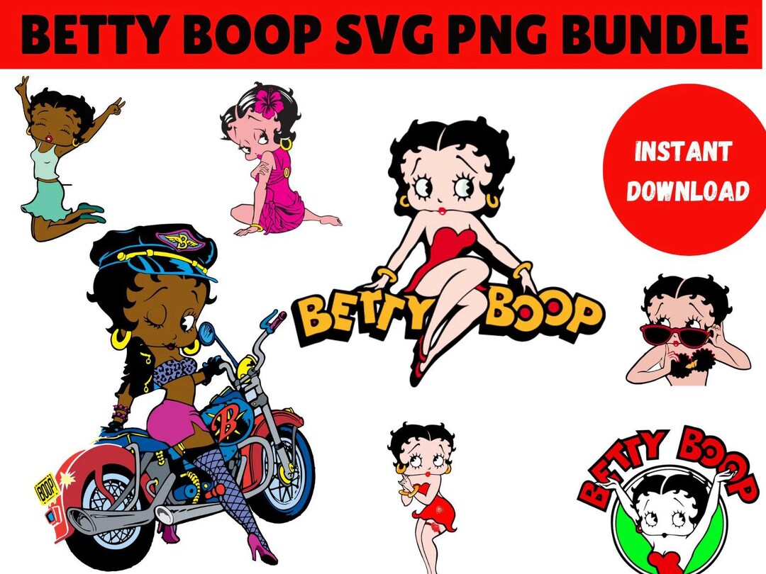Betty Boop SVG Bundle,betty Boop Layered,svg, Easy Cut,tshirt Print ...