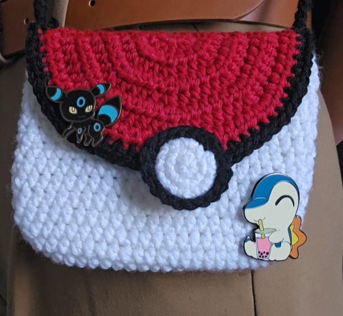 Pokemon Crochet Bag - PATTERN - Pokeball Crochet Purse - PDF Digital ...