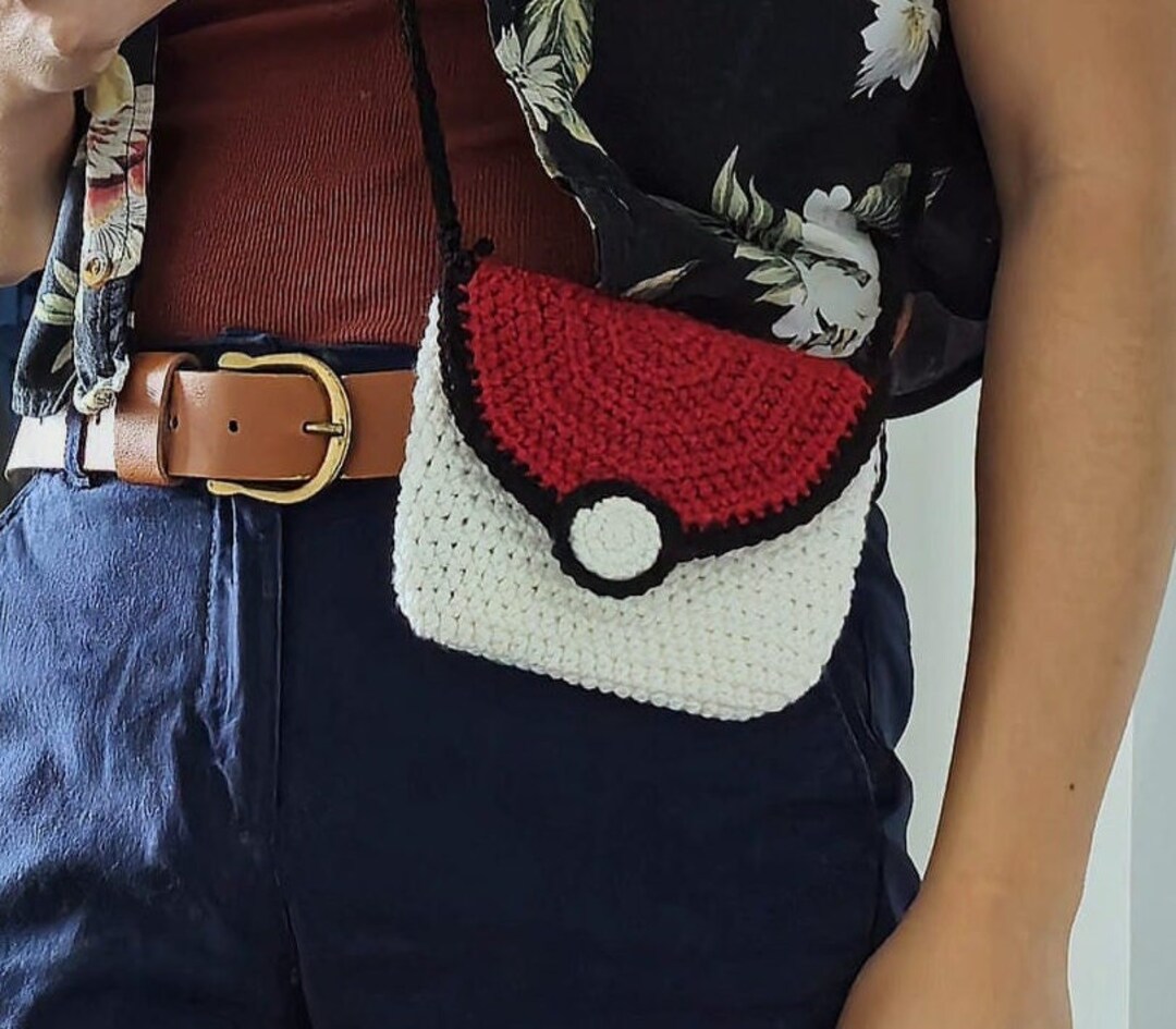 Handmade Crochet Pokemon Bag - Pokeball Purse - Finished Piece - Etsy
