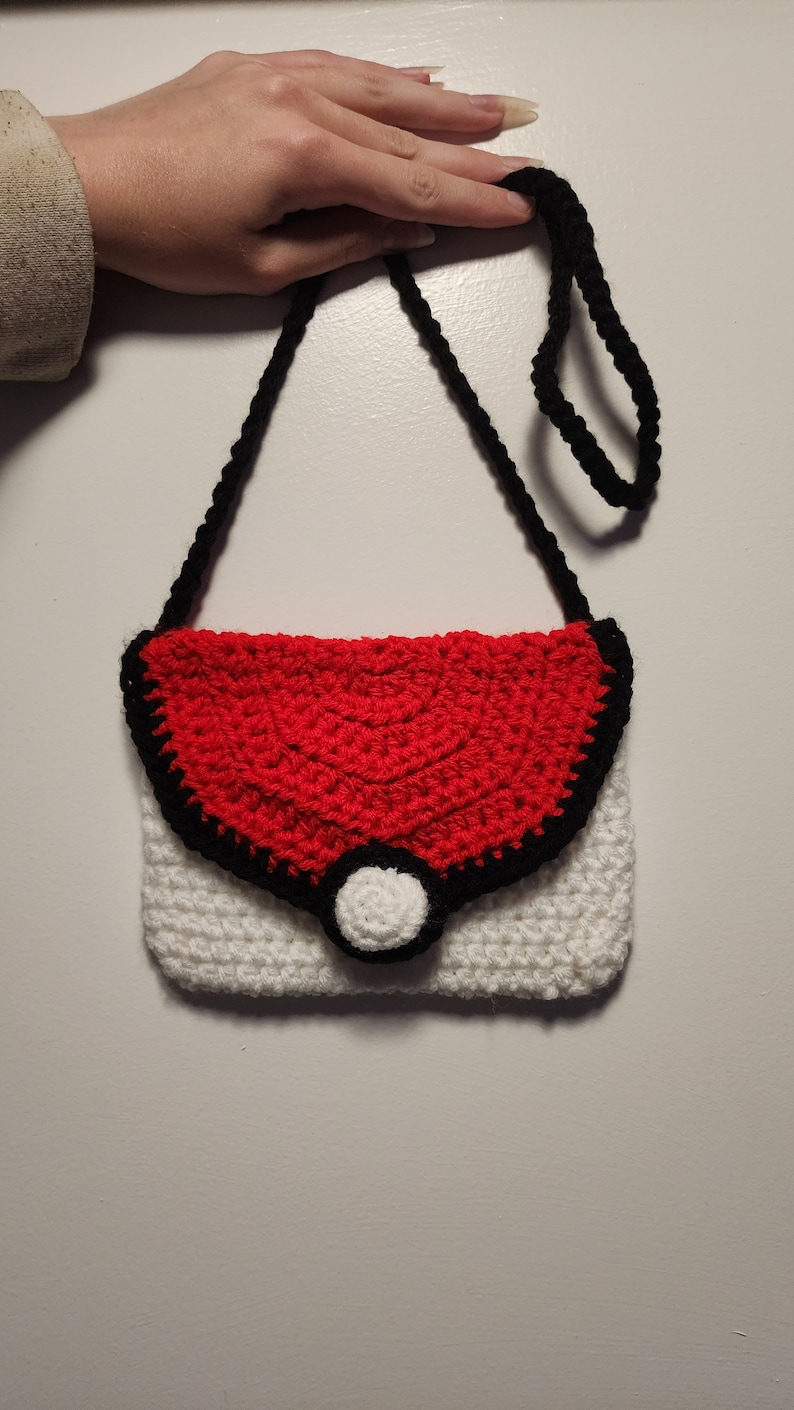 Pokemon Crochet Bag - PATTERN - Pokeball Crochet Purse - PDF Digital ...