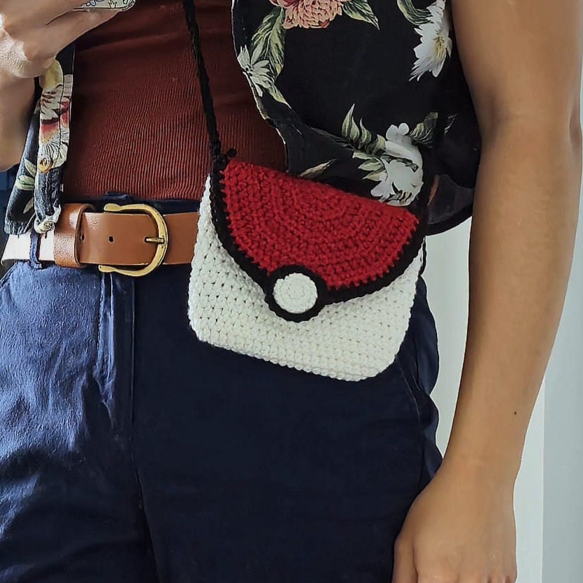 Pokemon Crochet Bag - PATTERN - Pokeball Crochet Purse - PDF Digital ...
