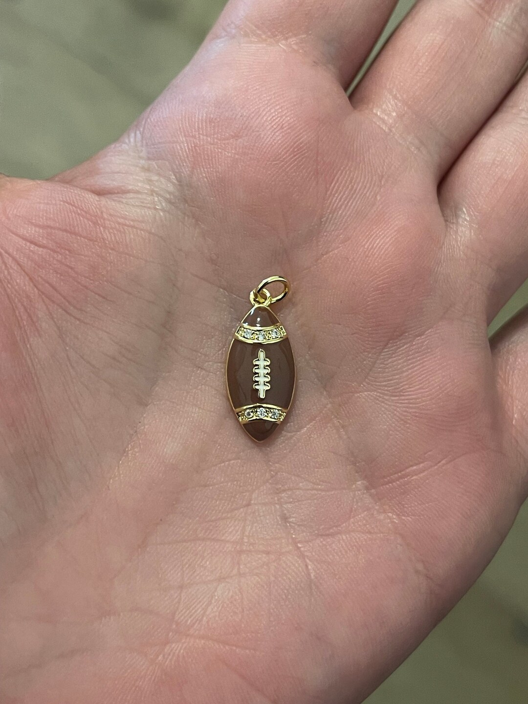Gold Football Charms,18k Gold Filled Football Pendant,football Charm ...
