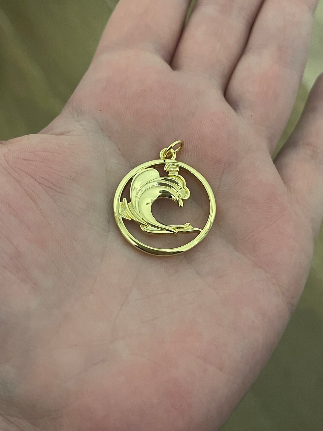 Gold Water Charms,18k Gold Filled Water Pendant,element Charm Bracelet ...