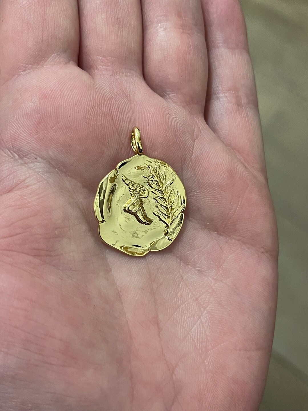 Gold Coin Charms,18k Gold Coin Pendant, Round Coin Charm Bracelet ...