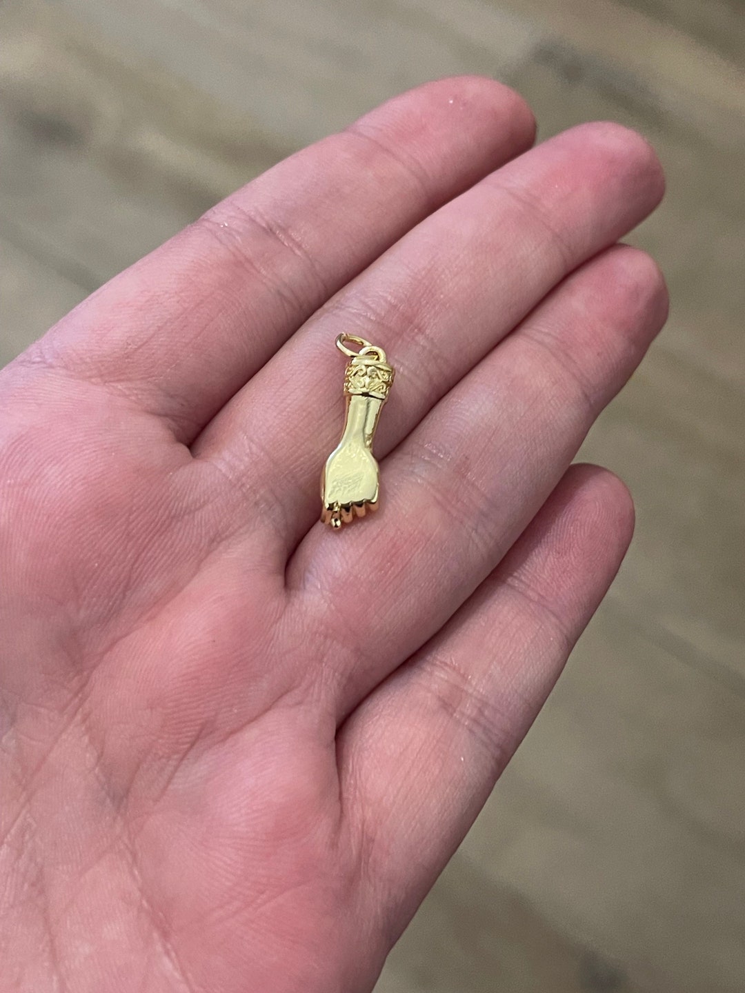 Gold Hand Pendant for Necklace, Bracelet, Jewellery Making Supply - Etsy