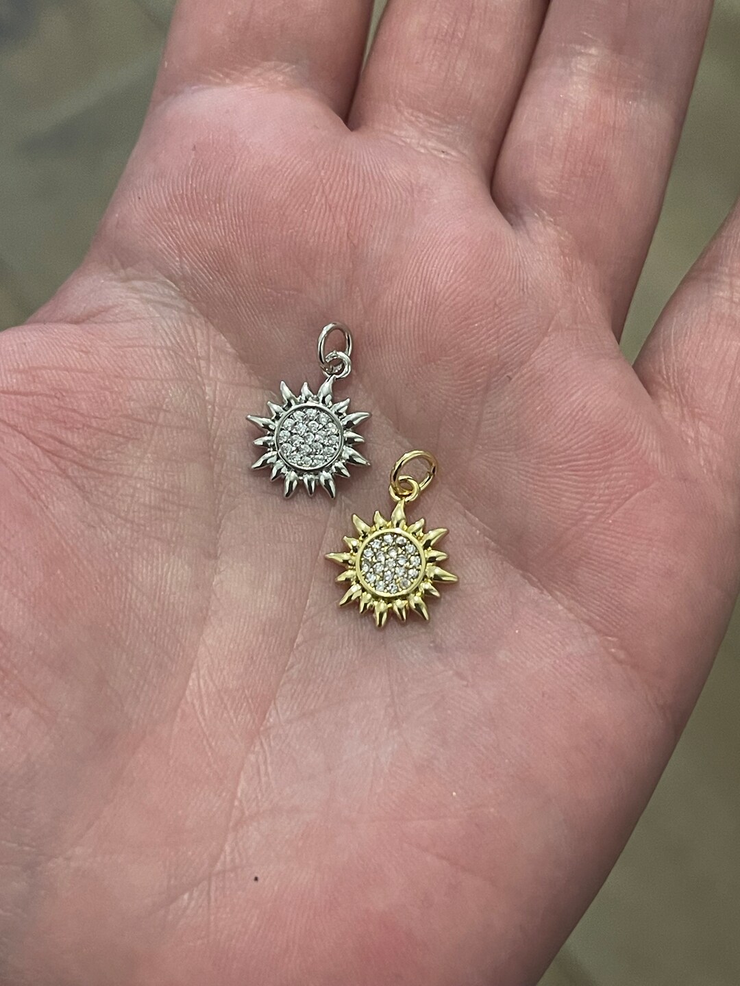 Gold Sun Charms,18k Gold Filled Sun Pendant,celestial Charm Bracelet ...