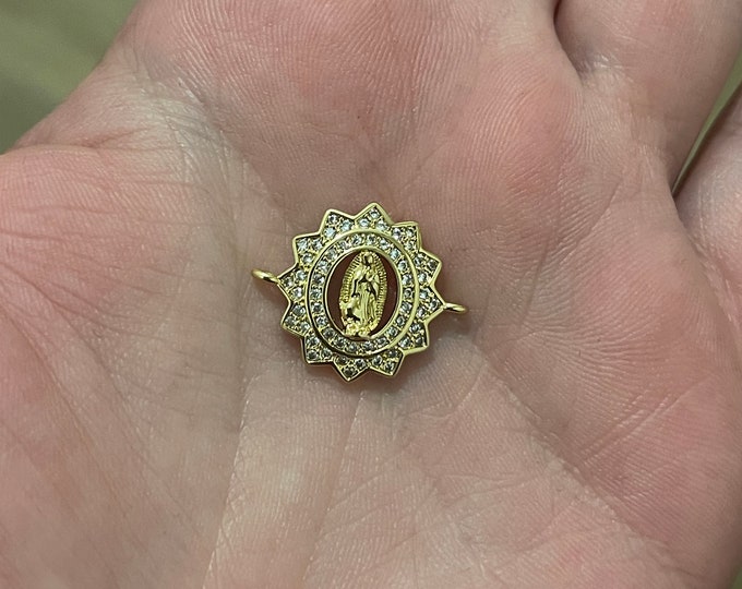 18K Gold Filled Virgin Mary Pendant,virgin Mary Charm Bracelet Necklace ...