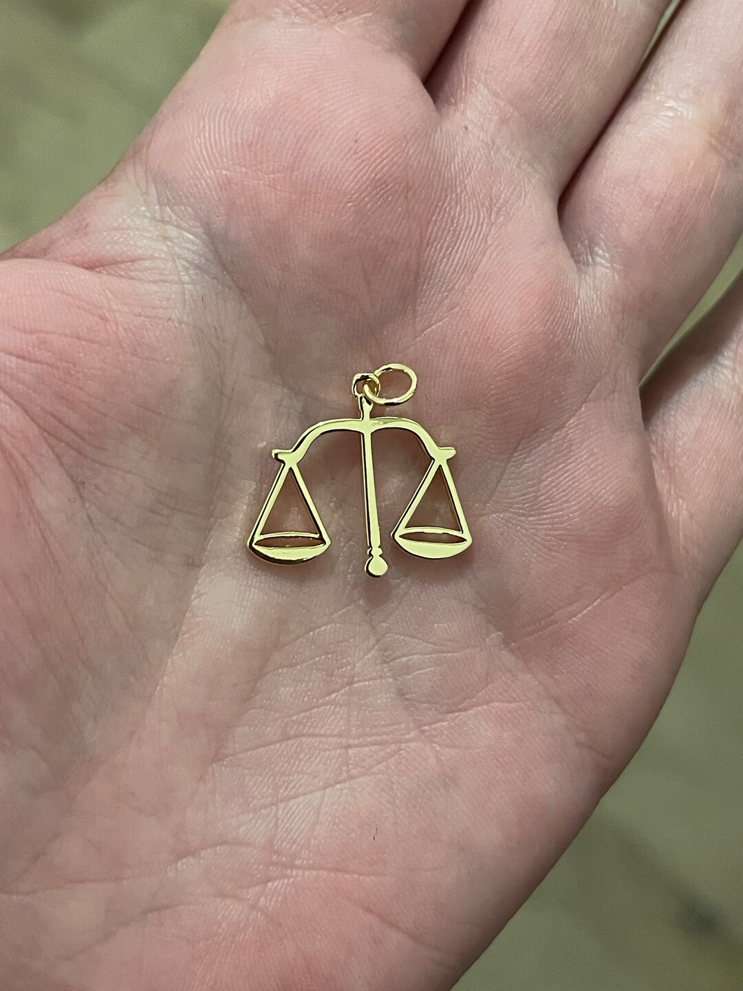 18K Gold Filled Scales of Justice Pendant Charm for DIY Handmade ...