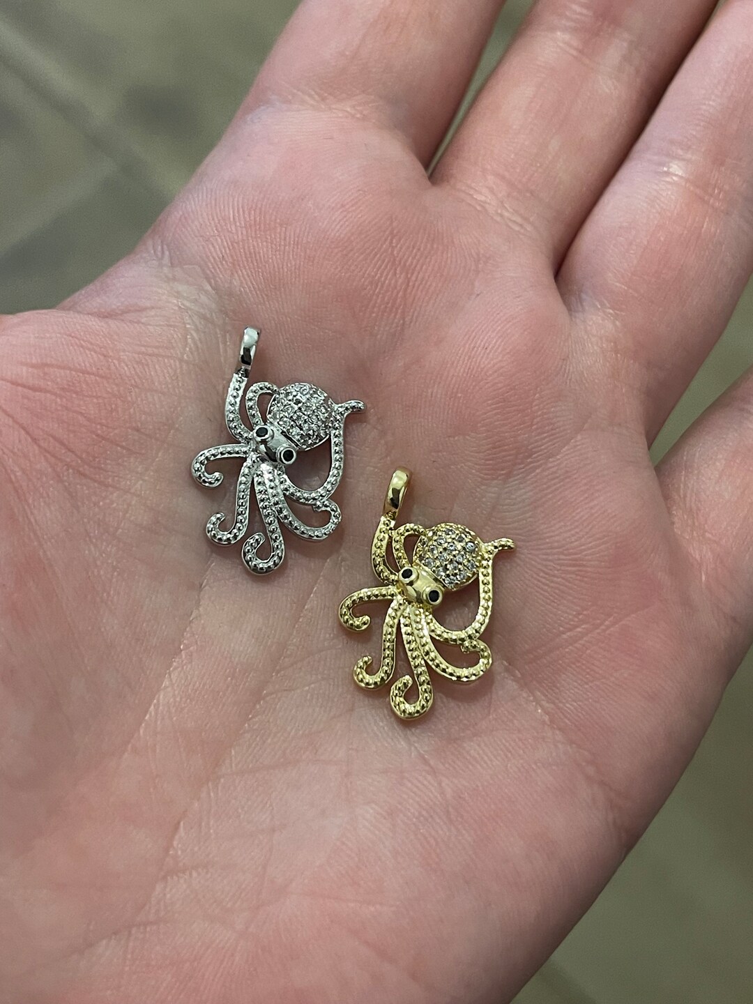 Gold Octopus Charms,18k Gold Filled Octopus Pendant,octopus Charm ...