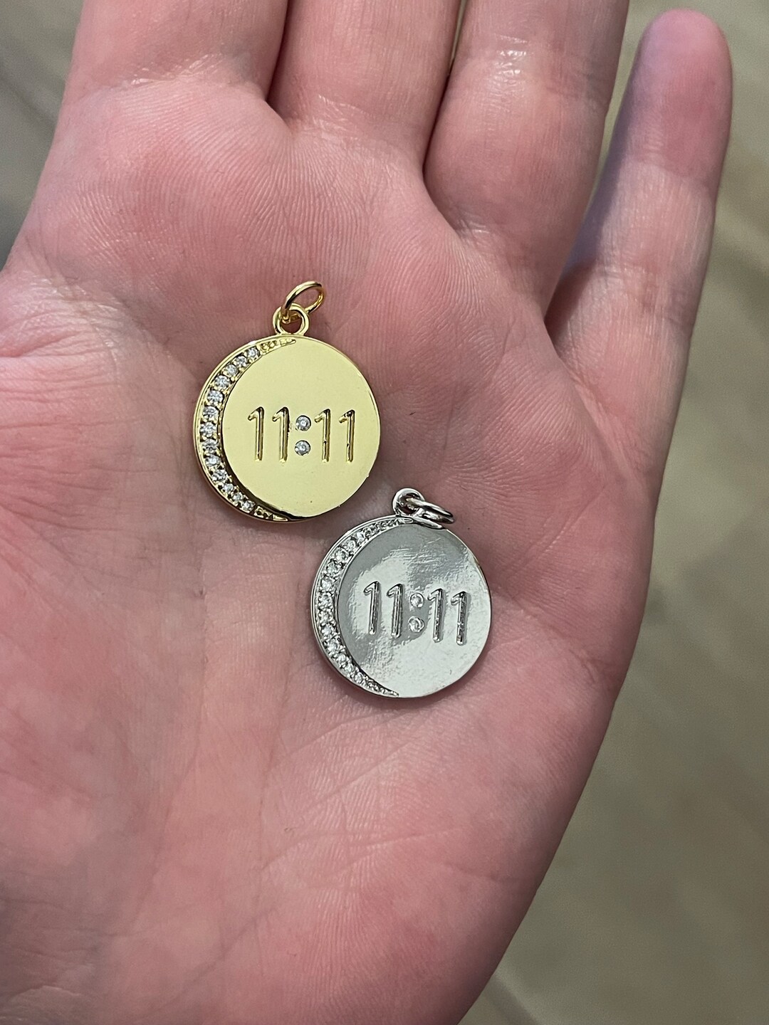 Gold 11:11 Charms,18k Gold Filled Angel Numbers Pendant,angel Numbers ...