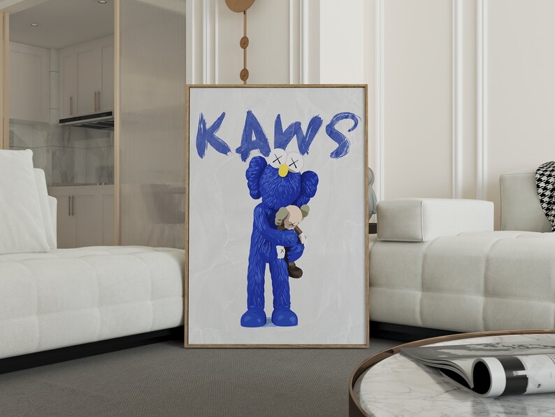 Modern KAWS Poster Set of 3, Graffiti and Hypebeast Wall Art ...