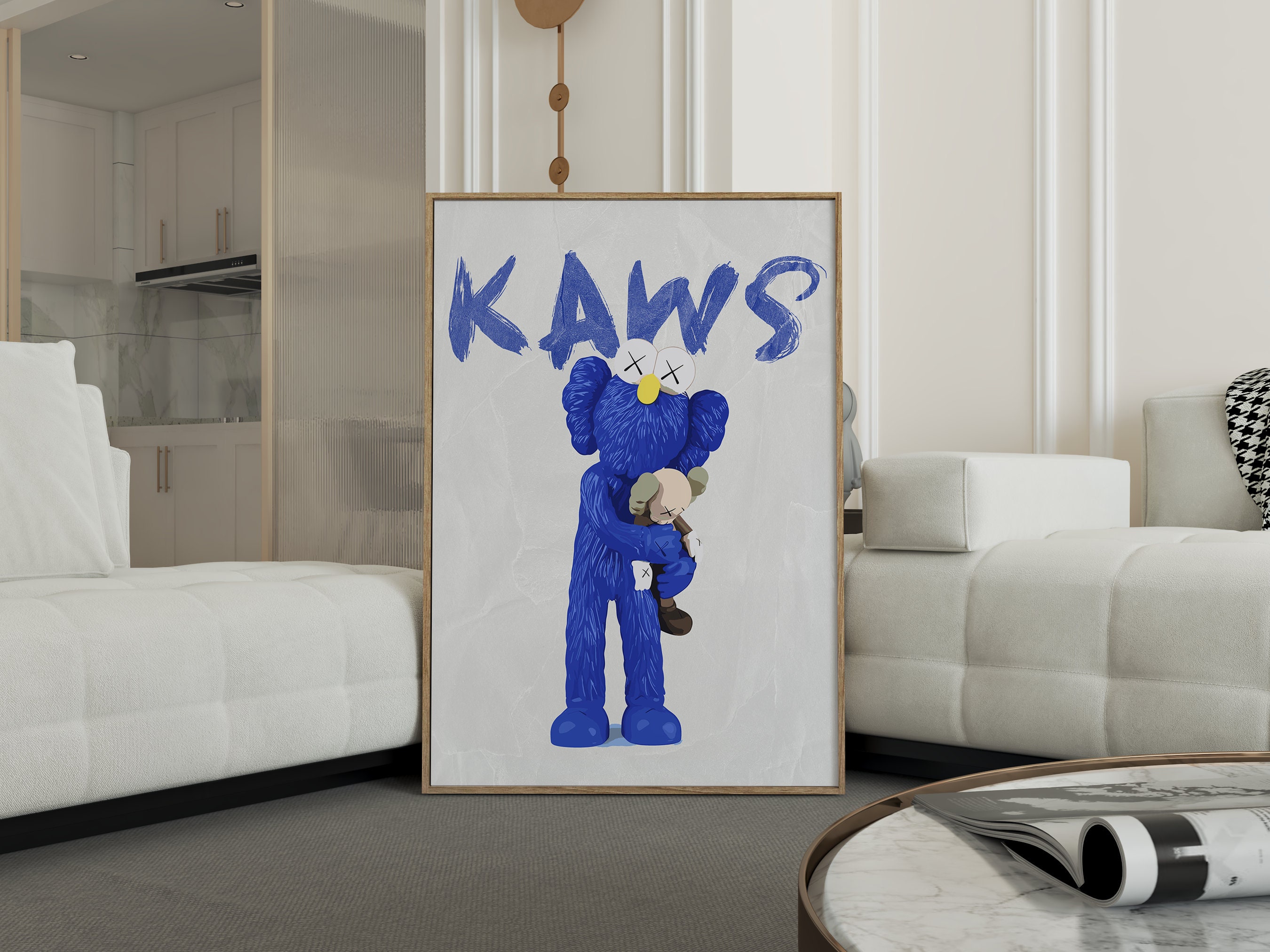 Modern KAWS Poster Set of 3, Graffiti and Hypebeast Wall Art ...