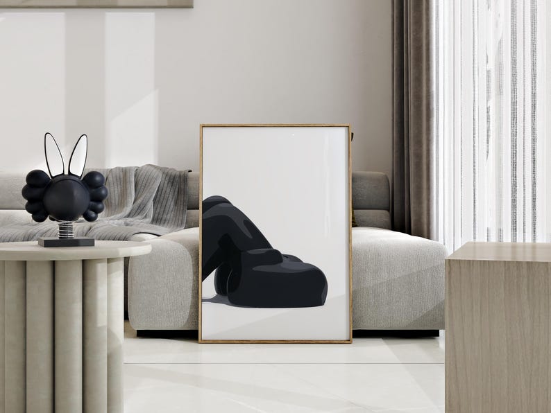 Minimalist KAWS Poster Set - Modern Printable Art for Hypebeast Sneaker ...