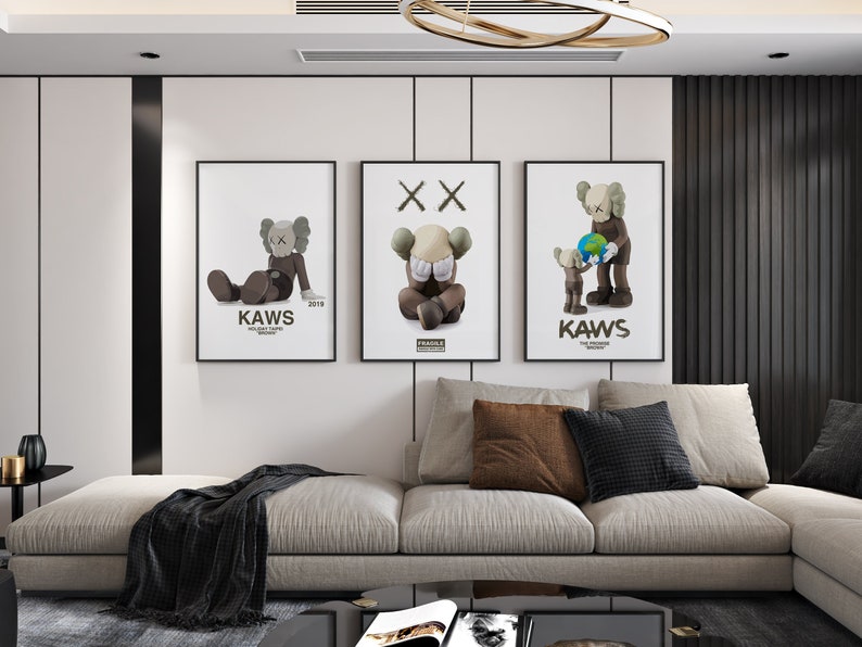 KAWS Poster Set of 3: Hypebeast Wall Art & Graffiti Decor - Digital ...