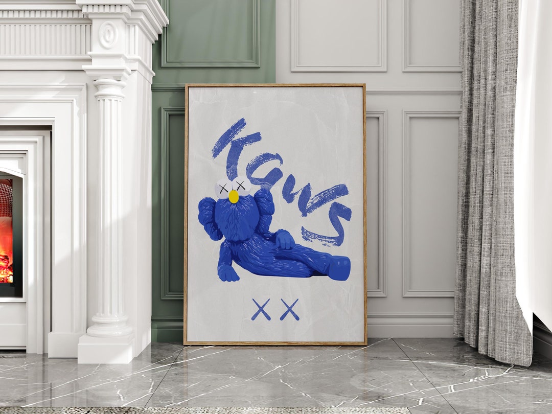 Streetwear Art KAWS Relaxed Figure Modern Wall Decor KAWS Art Print ...