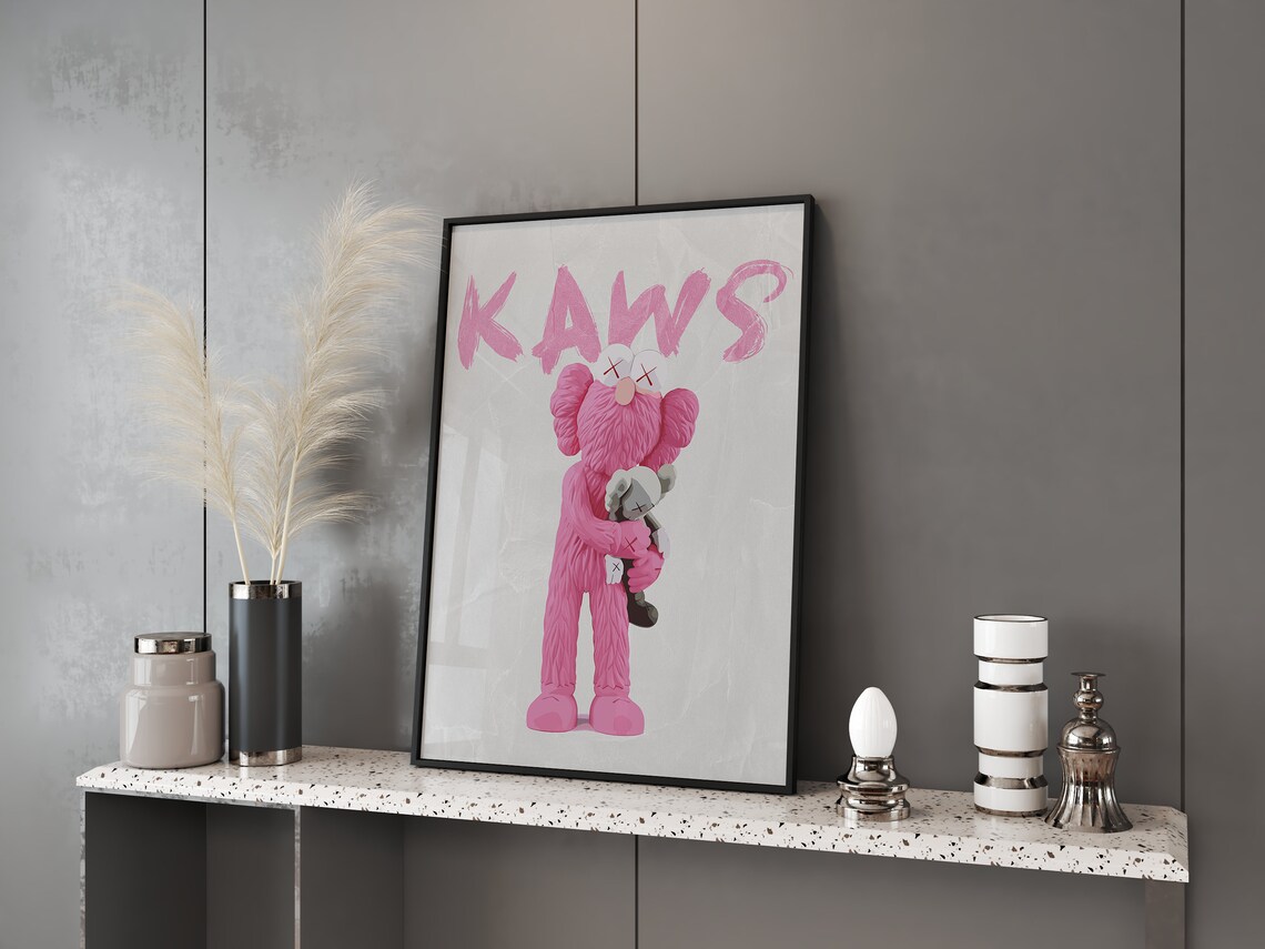 Modern KAWS Poster Set of 3, Graffiti and Hypebeast Wall Art ...