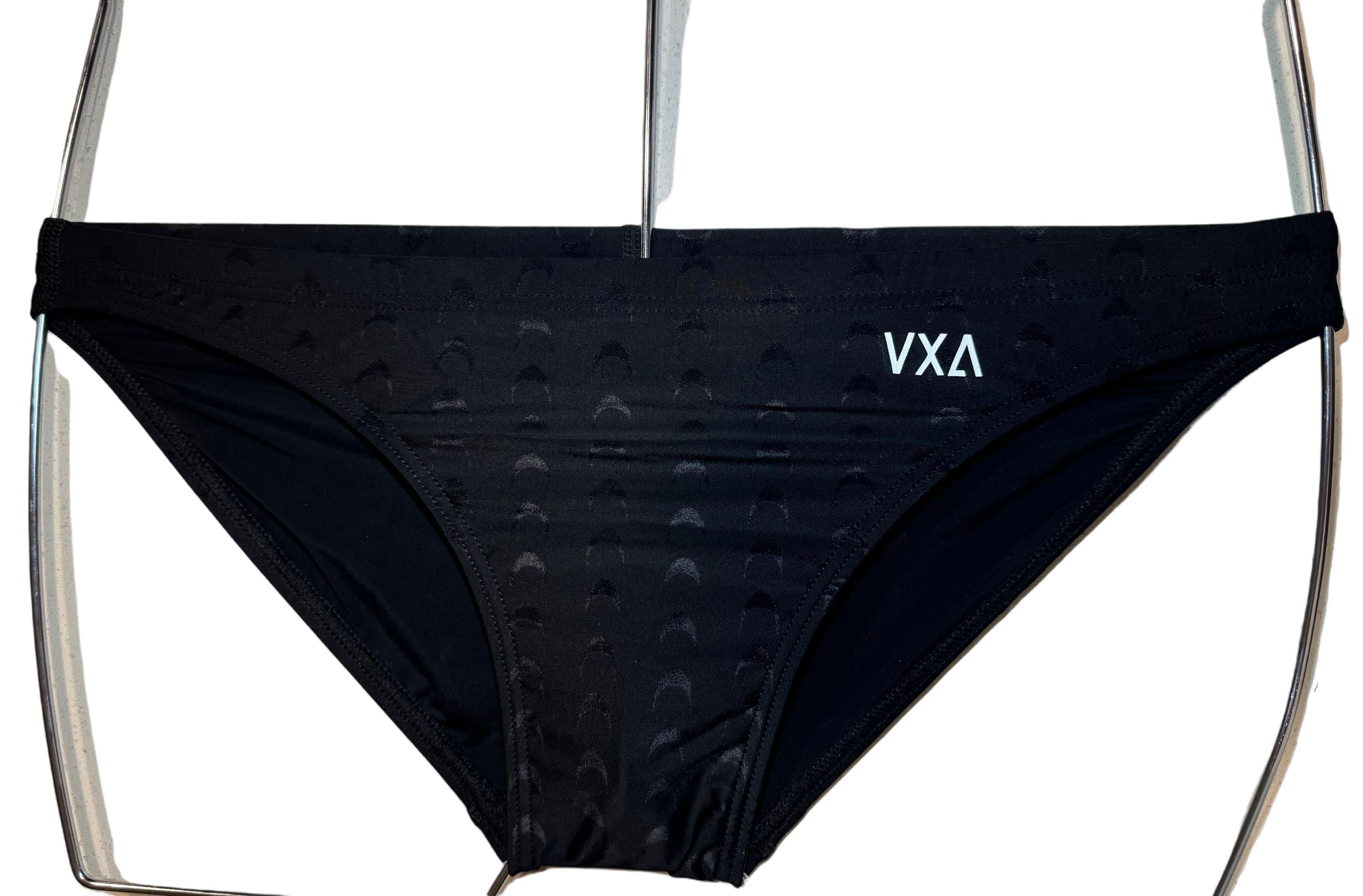 VXA Men's Sharkskin Swim Brief, Water Repellent, Unlined Flat Front ...