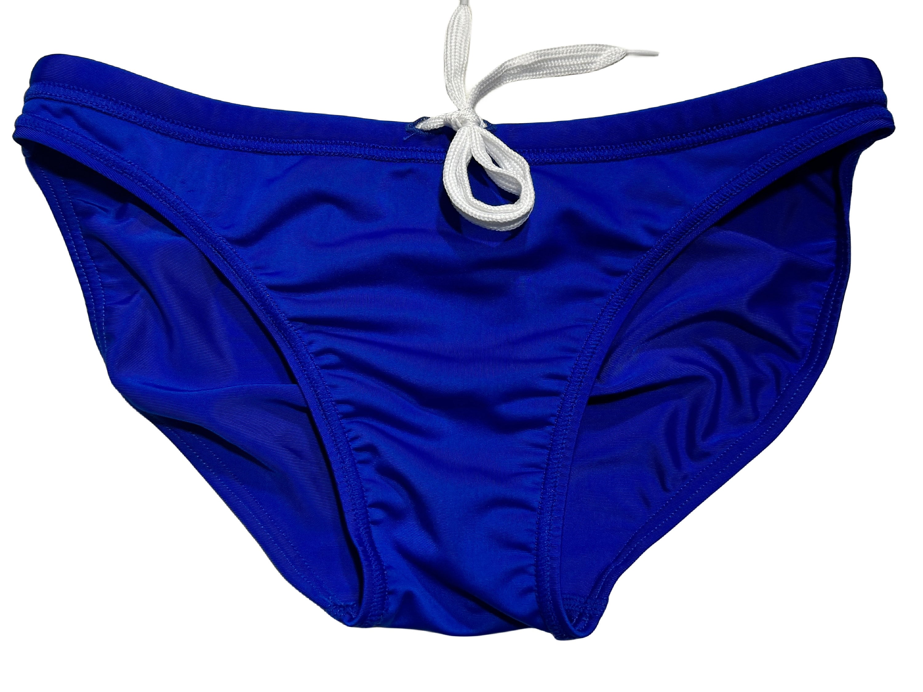 VXA Men's Swim Brief, Unlined Flat Front Swimsuit With Drawcord, Racer ...